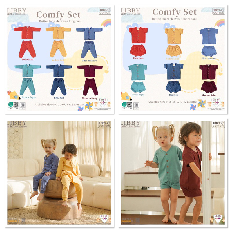 Jual LIBBY COMFY Set Pendek / Panjang Warna Terbaru / Stelan Pendek ...