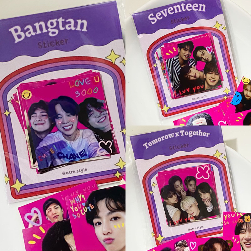 Jual stiker pt.1 BTS | Seventeen | TXT | Shopee Indonesia