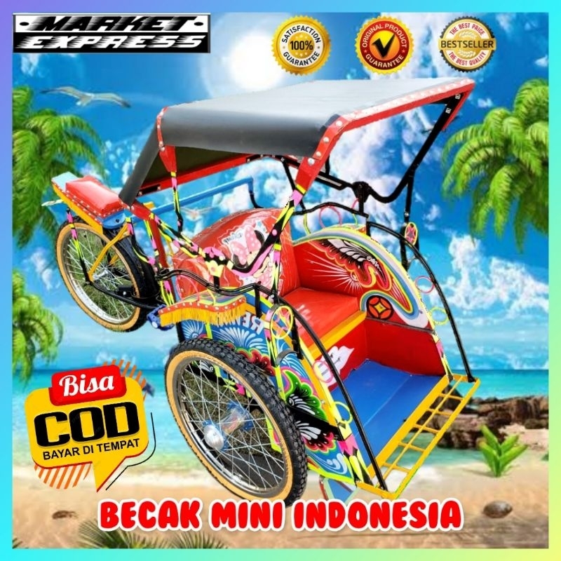 Jual MAINAN BECAK mini GOWES beca otel ANAK TRADISIONAL INDONESIA ...