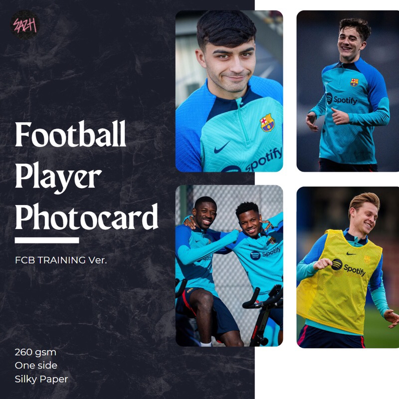 Jual Football Player Photocard Fanmade FCB TRAINING EDITION BARCELONA ...