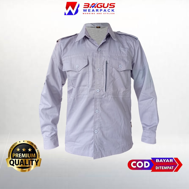 Jual Kemeja PDL / PDH / Pakaian Dinas Lapangan Lengan panjang | Shopee Indonesia