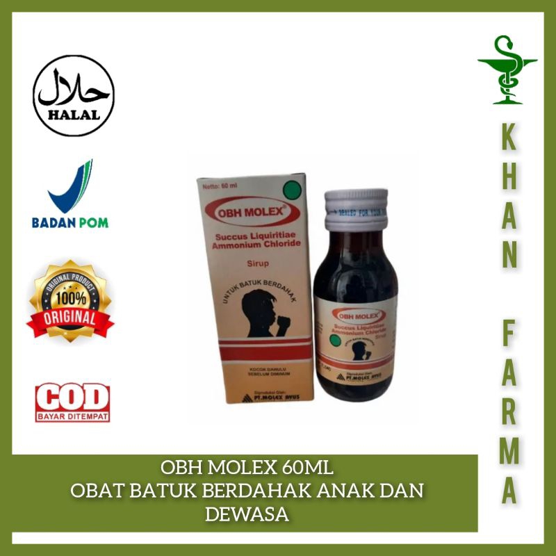 Jual OBH MOLEX OB HITAM MOLEX 60ML UNTUK BATUK BERDAHAK ANAK DAN DEWASA ...