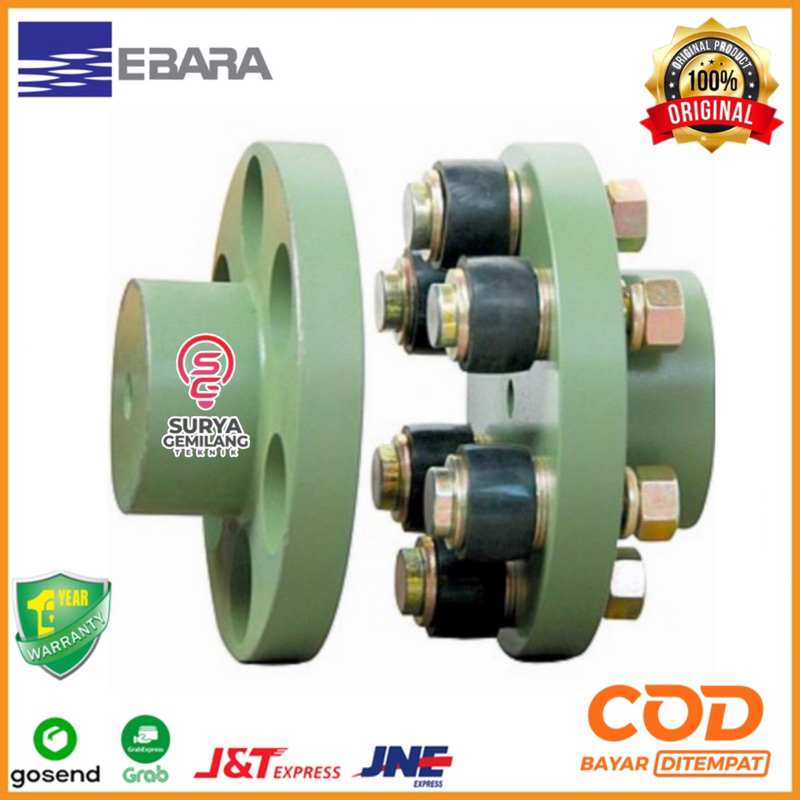 Jual karet coupling pompa air ebara original / rubber kopling pompa ...