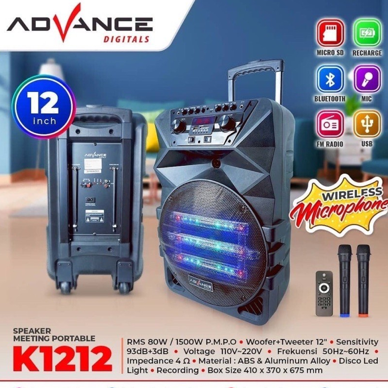 Jual Speaker Advance K1212 Bluetooth | Shopee Indonesia