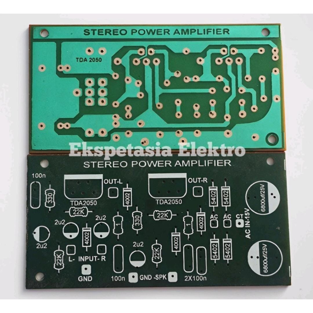 Jual PCB Stereo Power Amplifier TDA 2050 | Shopee Indonesia