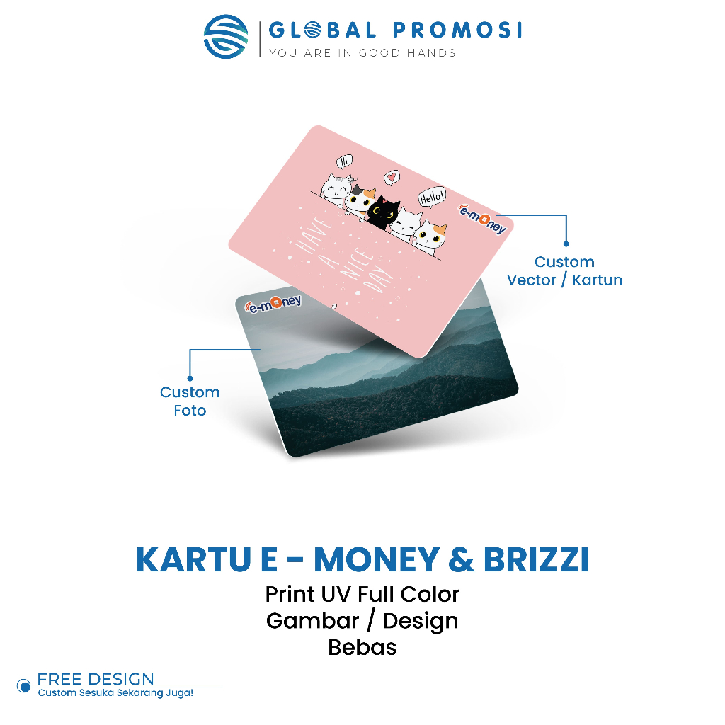 Jual Emoney Mandiri flazz bca gen 2 brizzi tap cash custom kartu e toll ...