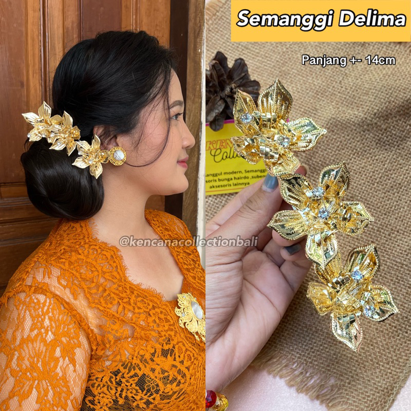 Jual Semanggi Delima / semanggi emas Bali / aksesoris hiasan rambut ...
