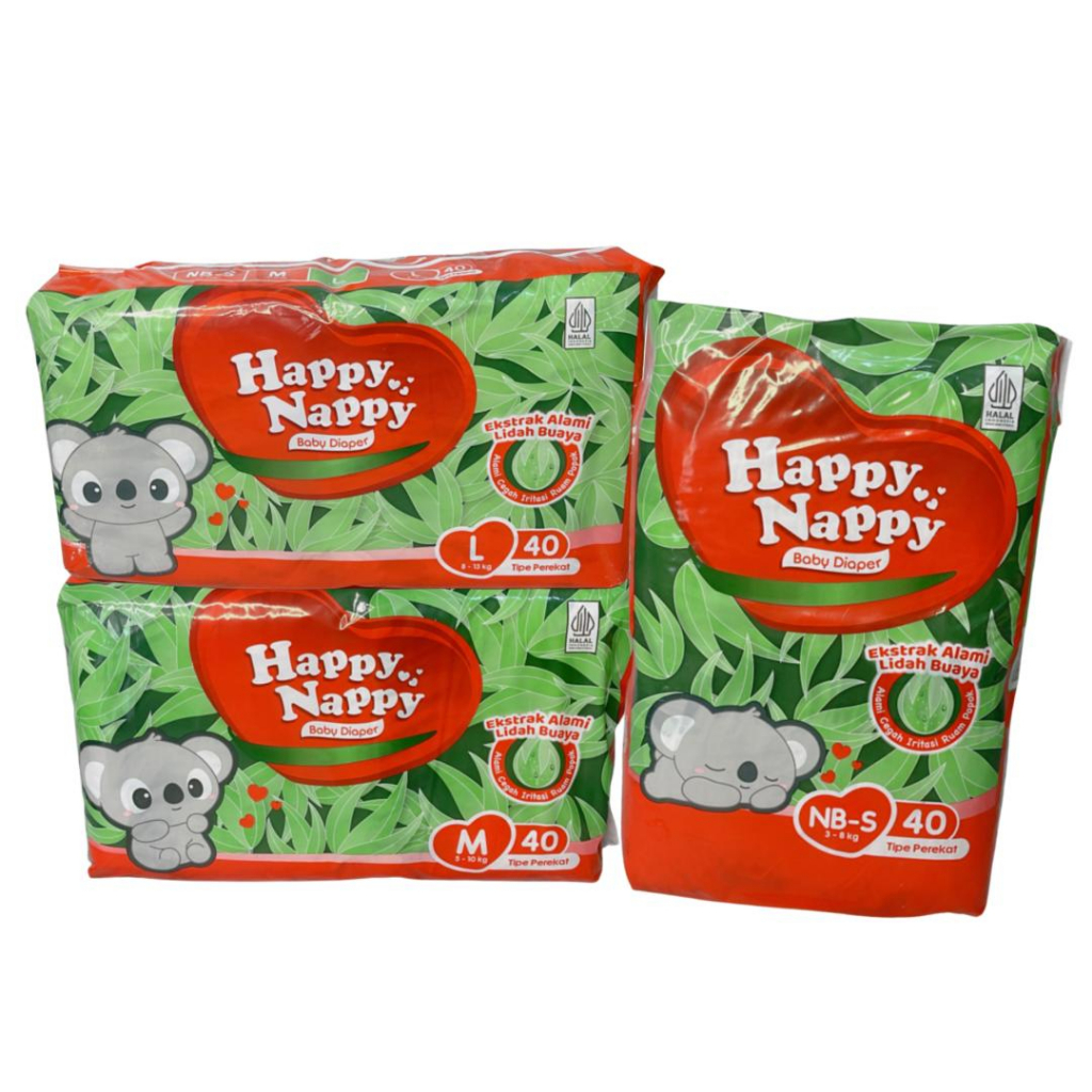 Jual Happy Nappy PEREKAT Popok Bayi Baru Lahir NBS40/M40/L40 | Shopee ...