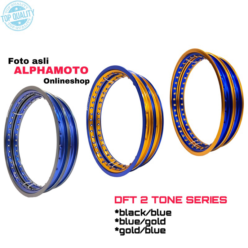 Jual VELG RIM JARI JARI MOTOR DFT THAILAND RING 17 2TONE Two tone Velek ...