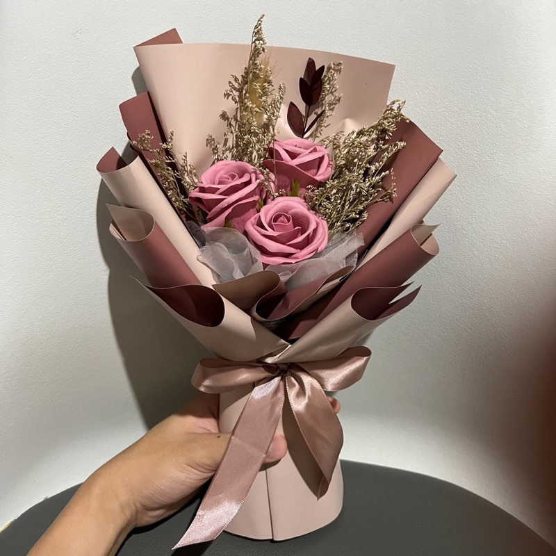 Jual Bouquet Bunga Mawar Sabun 3pcs Kuntum (Ukuran Kecil) / Bucket Rose ...