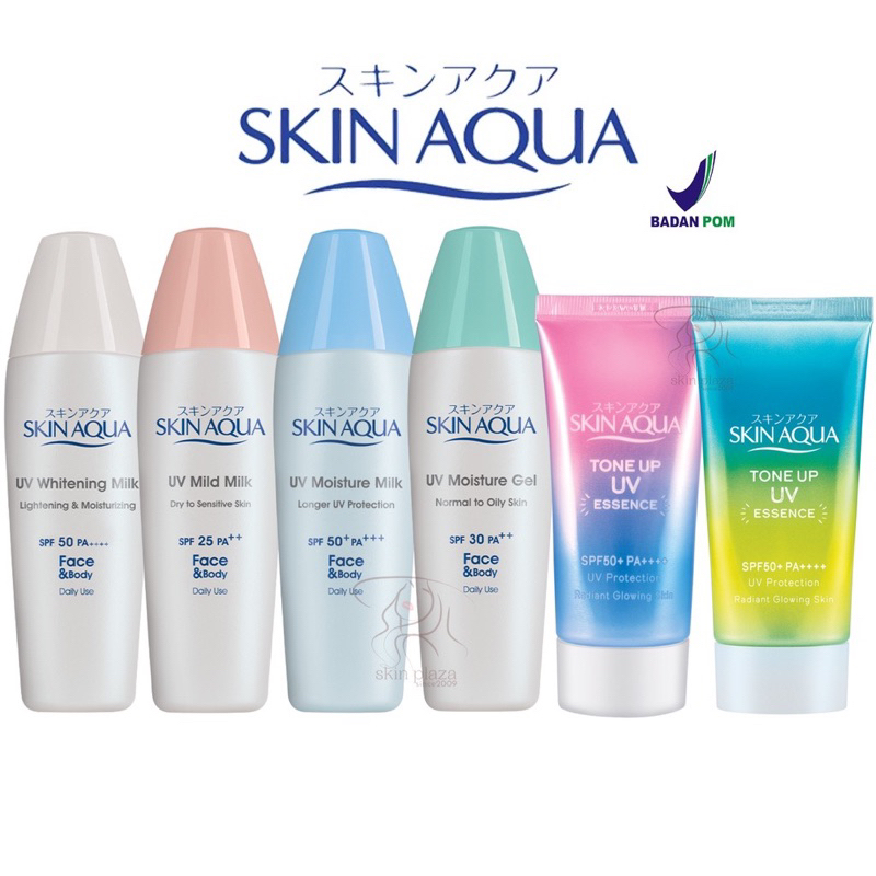 Jual SKIN AQUA Sunscreen Series 40gr Moisture Milk | Moisture Gel ...