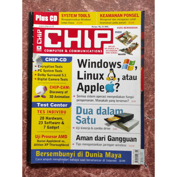 Jual Majalah Chip Edisi 09-2004 - Windows, Linux atau Apple? | Shopee ...