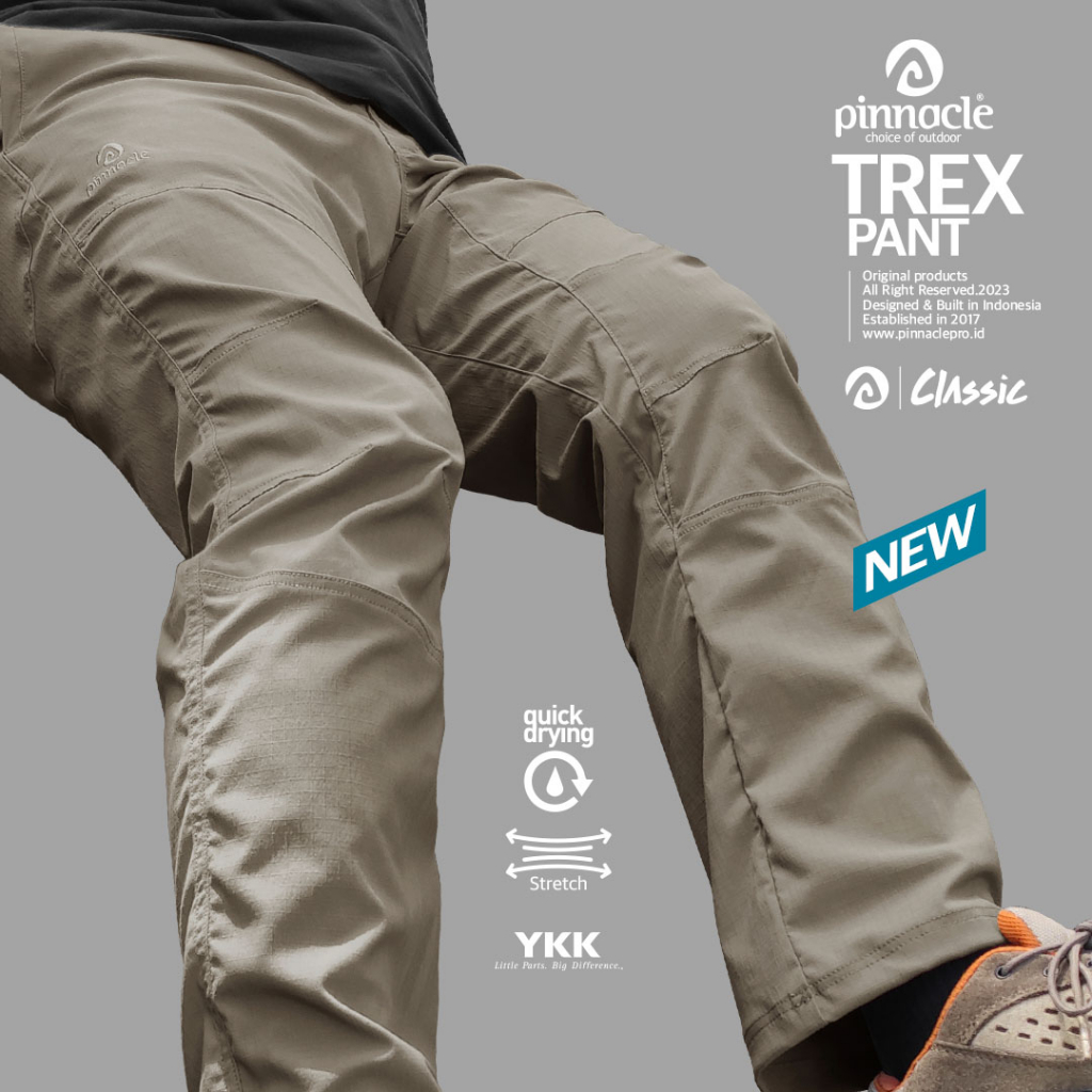 Jual Pinnacle - Trex Pant Khaki | Shopee Indonesia