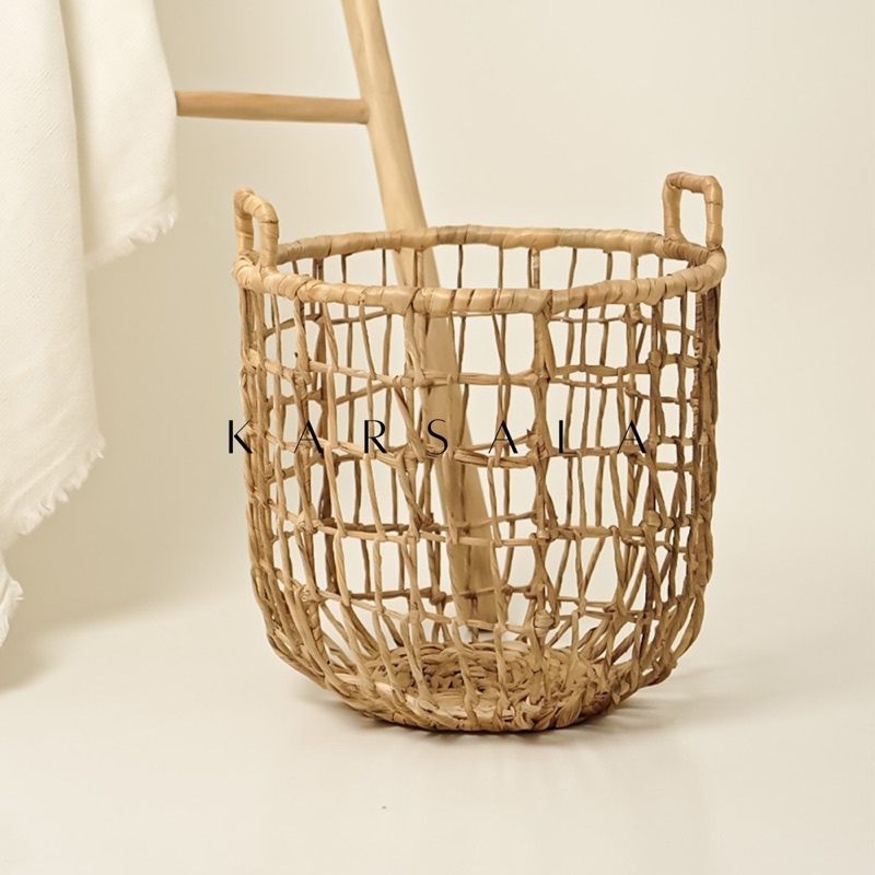 Jual KARSALA Orlin Basket| Keranjang Laundry Anyaman Eceng Gondok Besi ...