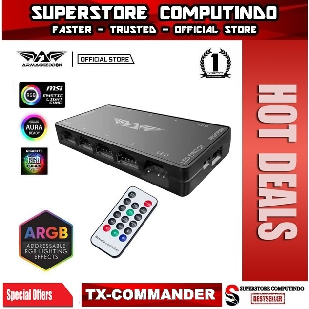 Jual Armaggeddon Tessaraxx Commander ARGB Controller | Compatible Aura ...