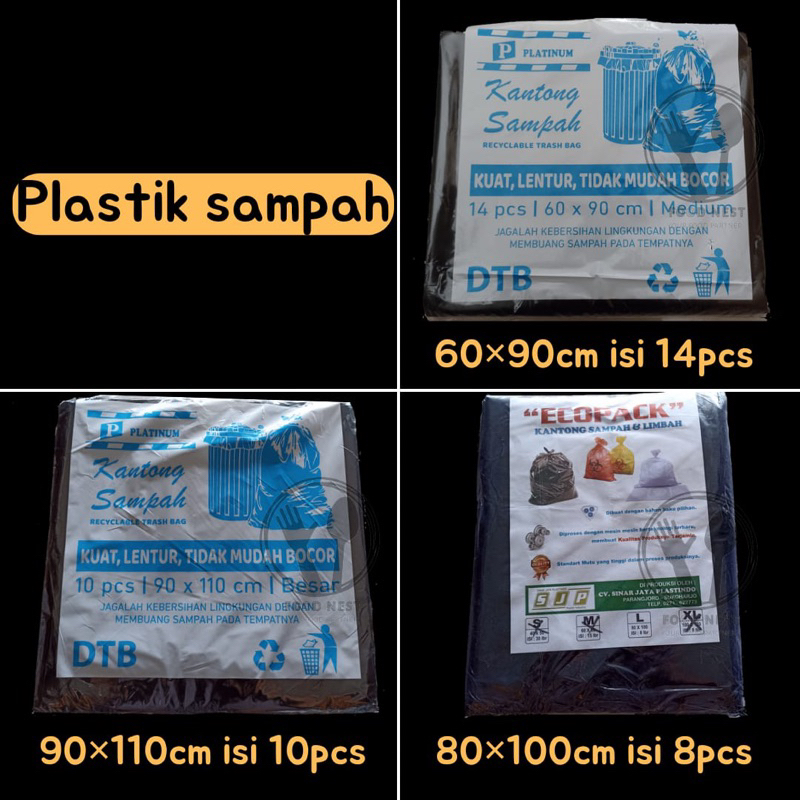 Jual KANTONG PLASTIK SAMPAH BESAR/ PLASTIK SAMPAH / TRASH BAG / PLASTIK ...