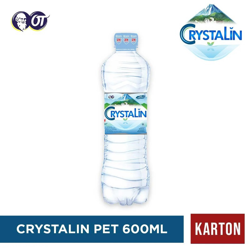 Jual Crystalline Crystalin air mineral botol 600ml x 24 botol | Shopee Indonesia