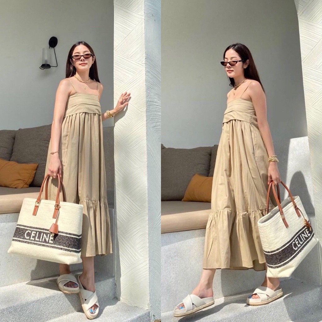 Jual Riley Sun Dress Korean Style Baju Pantai Wanita Hijab | Shopee ...