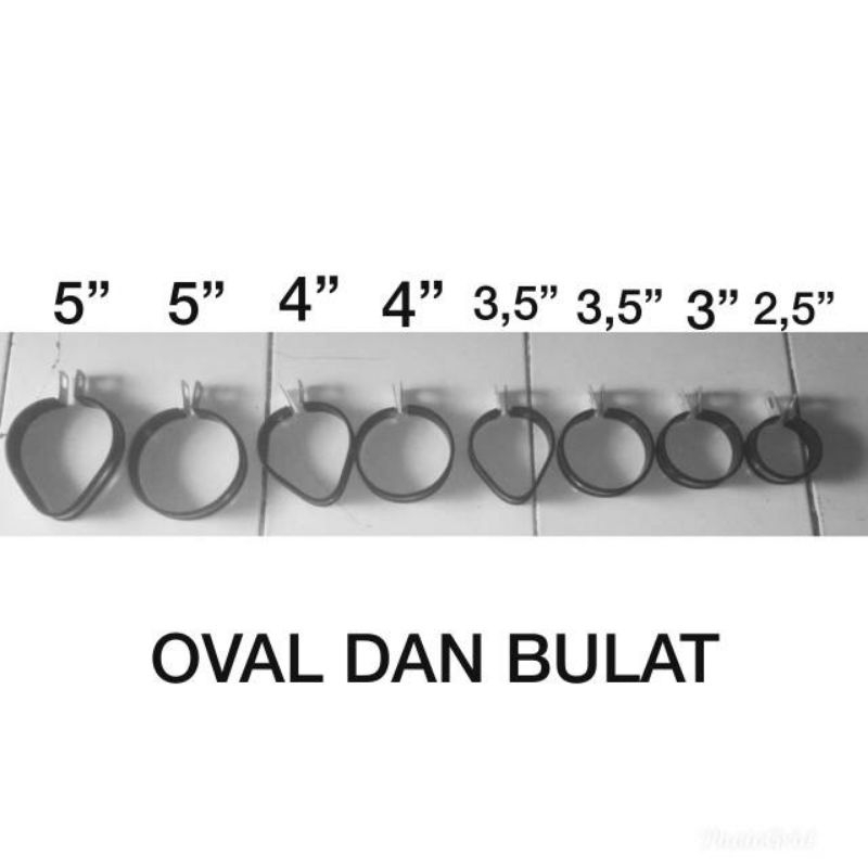 Jual klem knalpot racing warna hitam. /gantungan knalpot racing.model ...