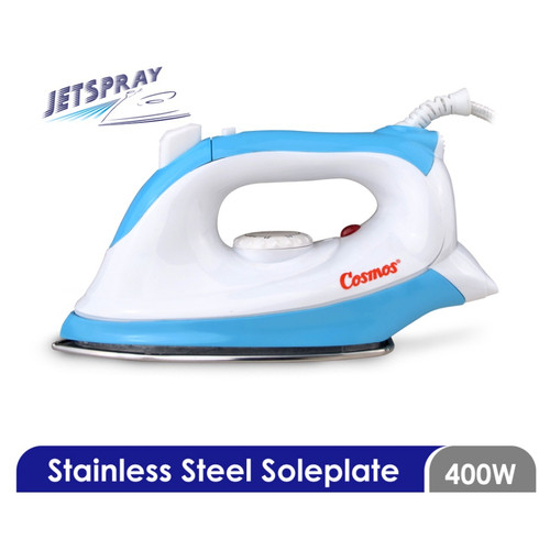 Jual COSMOS Setrika Jetspray Dry Iron Stainless Soleplate - CIS 438 ...