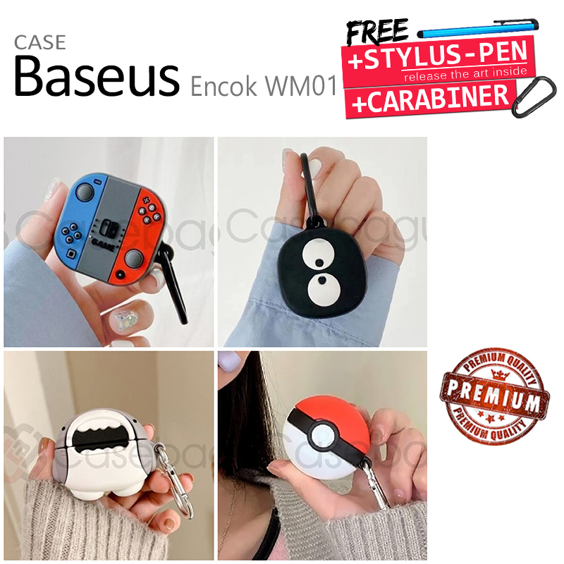 Jual Baseus Encok WM01 - Cartoon Cute Case TWS Earphone Bluetooth ...