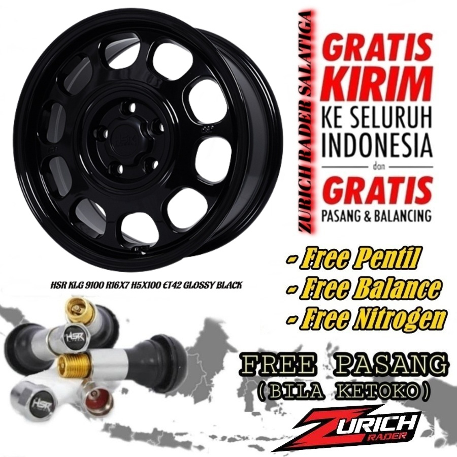 Jual Velg Mobil HSR KLG R16 Lebar 7 Pcd 5X100 ET42 Pelek Mobil HSR KLG Ring 16 sienta altis new ...