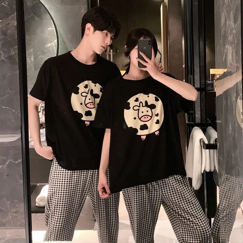 Jual kaos couple gambar sapi cow baju pasangan lengan pendek lucu ...