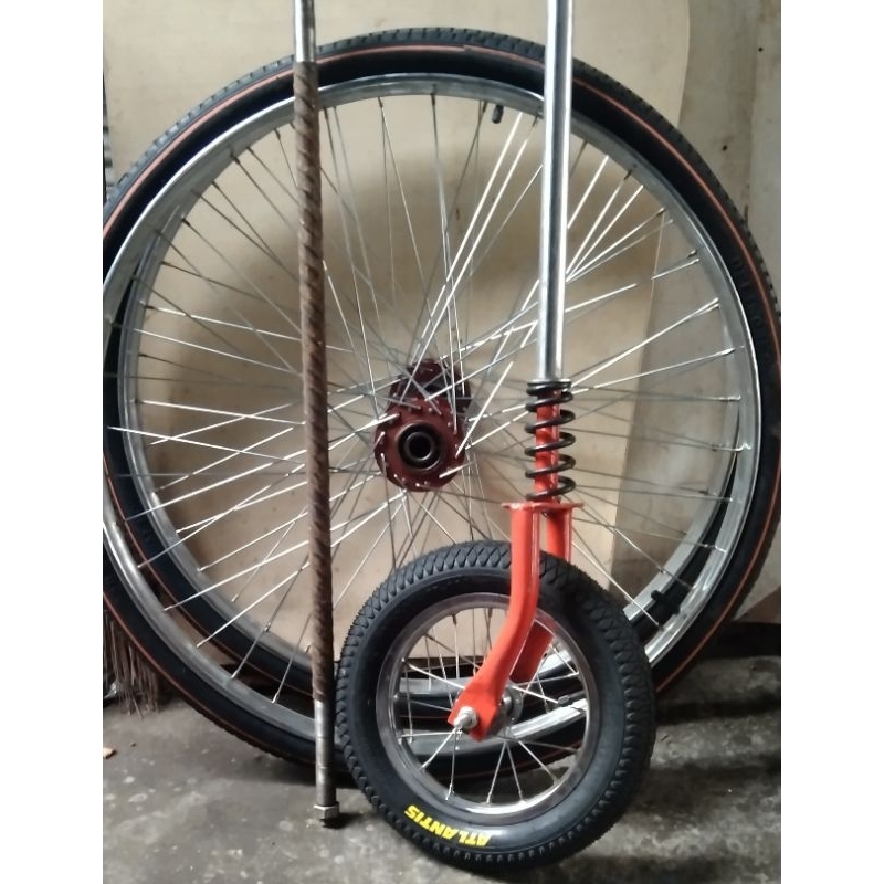 Jual BONUS KLEM, FULL SET RODA GEROBAK VELG BECAK KOMPLIT TINGGAL ...