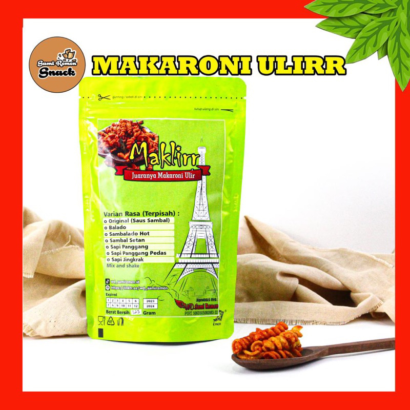 Jual SAMI REMEN SNACK / MAKARONI ULIR PEDAS / MAKARONI SPIRAL / MAKRONI ...