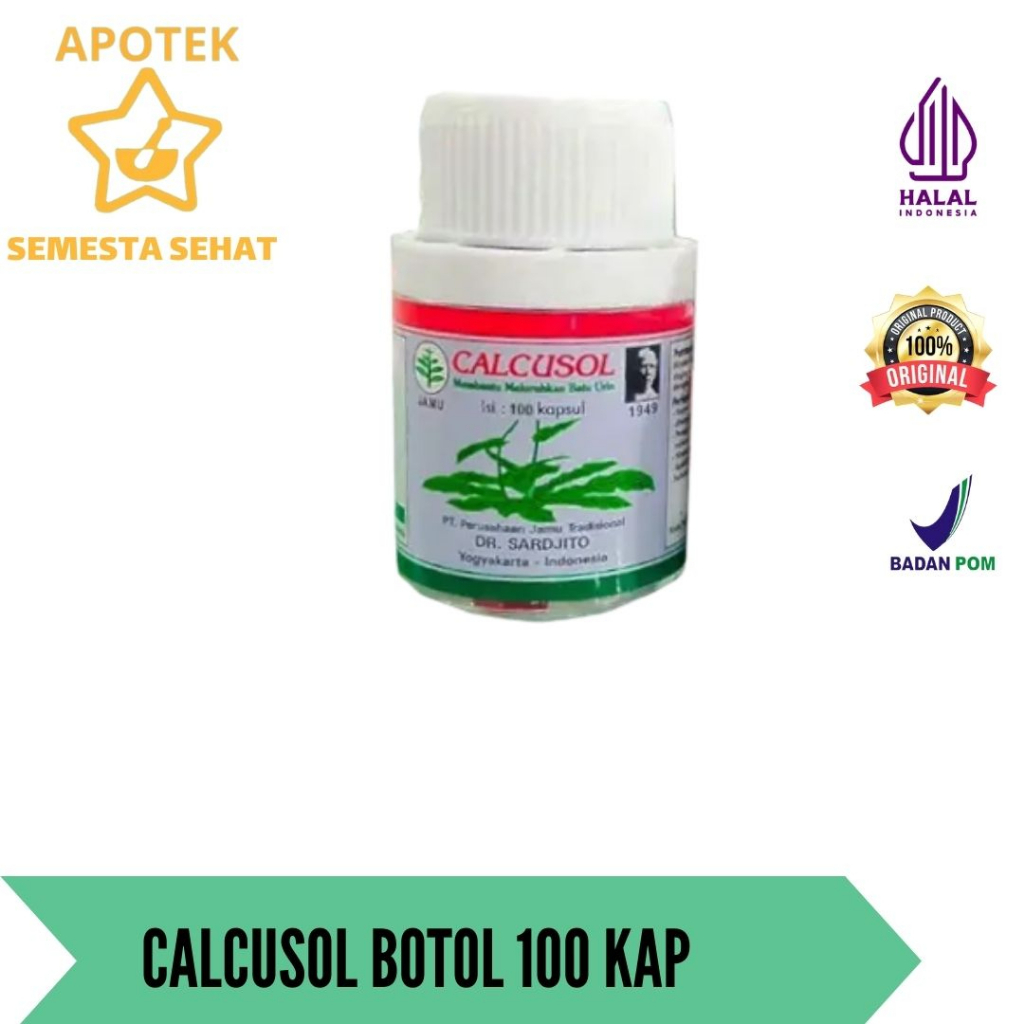 Jual CALCUSOL @100 Kapsul Peluruh Batu Ginjal Herbal | Shopee Indonesia