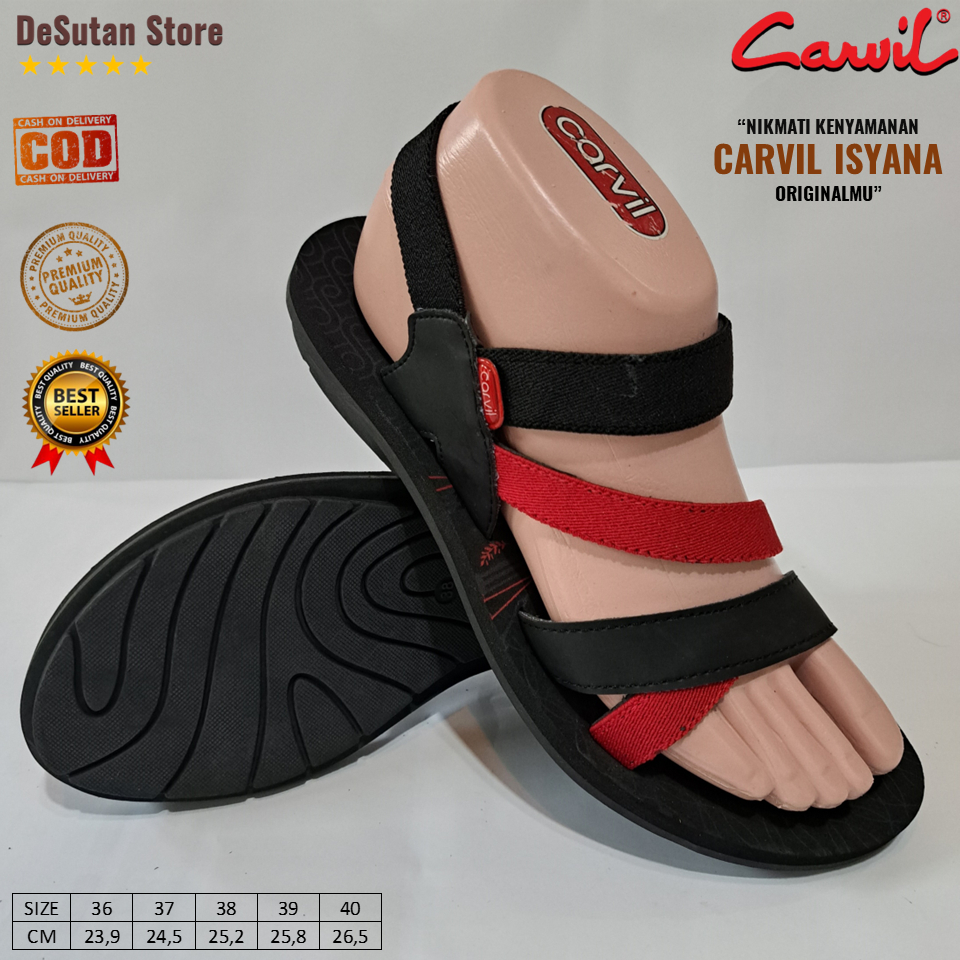 Jual Sandal Wanita Remaja Tali Belakang Sandal Carvil Isyana Widya ...