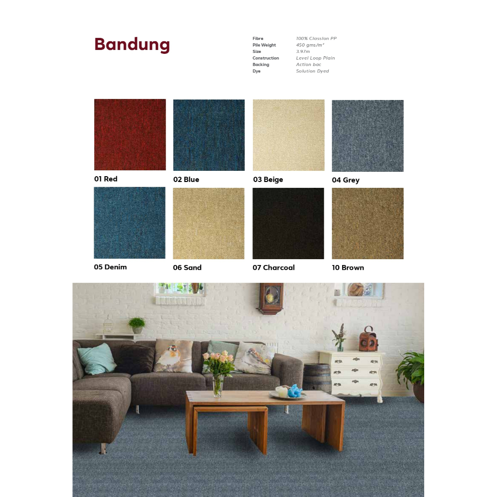 Jual Karpet meteran BANDUNG | Lebar 4m | Harga per M2 | Karpet Roll ...