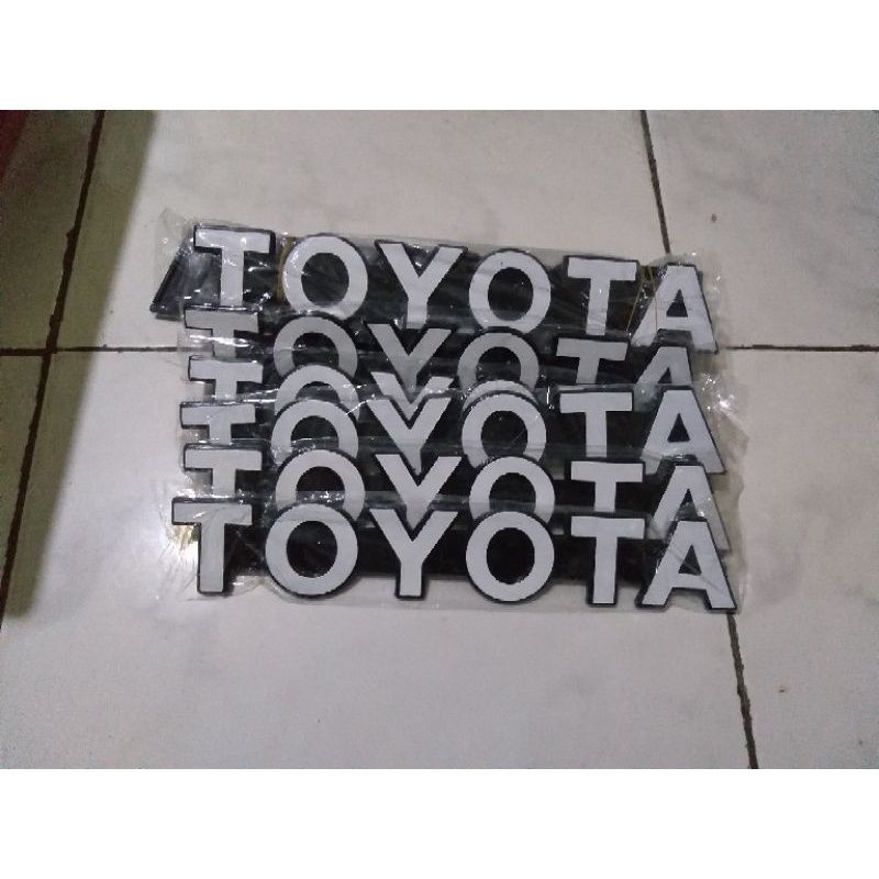 Jual EMBLEM LOGO STIKER TULISAN TOYOTA UNTUK GRILL DEPAN KIJANG SUPER ...
