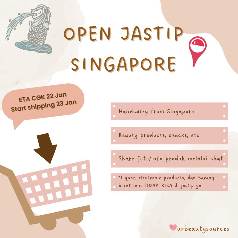 Jual OPEN JASTIP REQUEST PRODUK SINGAPORE | Shopee Indonesia