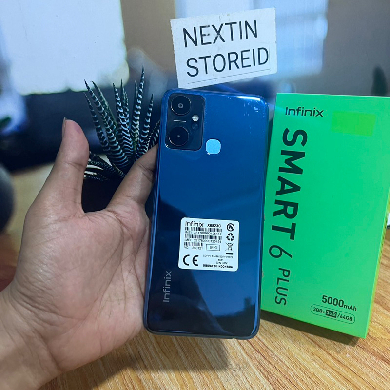 Jual INFINIX Smart 6 Plus 3/64 SECOND FULLSET | Shopee Indonesia