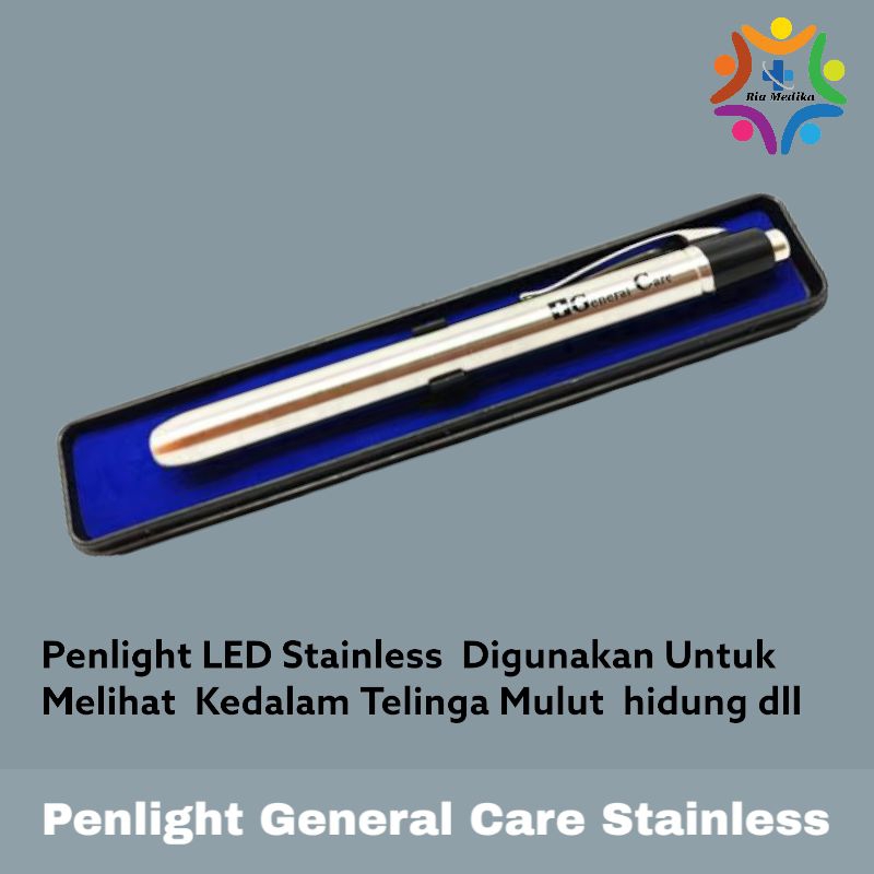 Jual Penlight Stainless LED General Care Penlight GC Stainless | Shopee ...