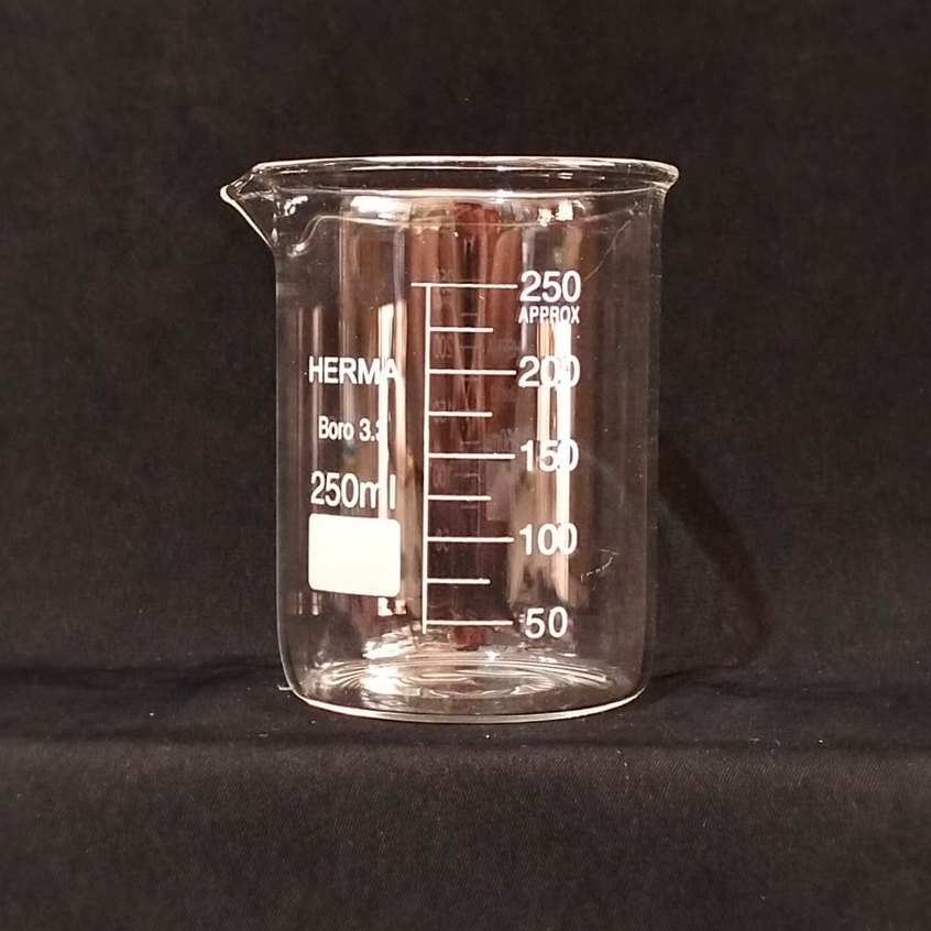 Jual Beaker glass herma 25 ml / 50 ml / 100 ml / 150 ml / 200 ml / 250 ml / 300 ml / gelas kimia ...