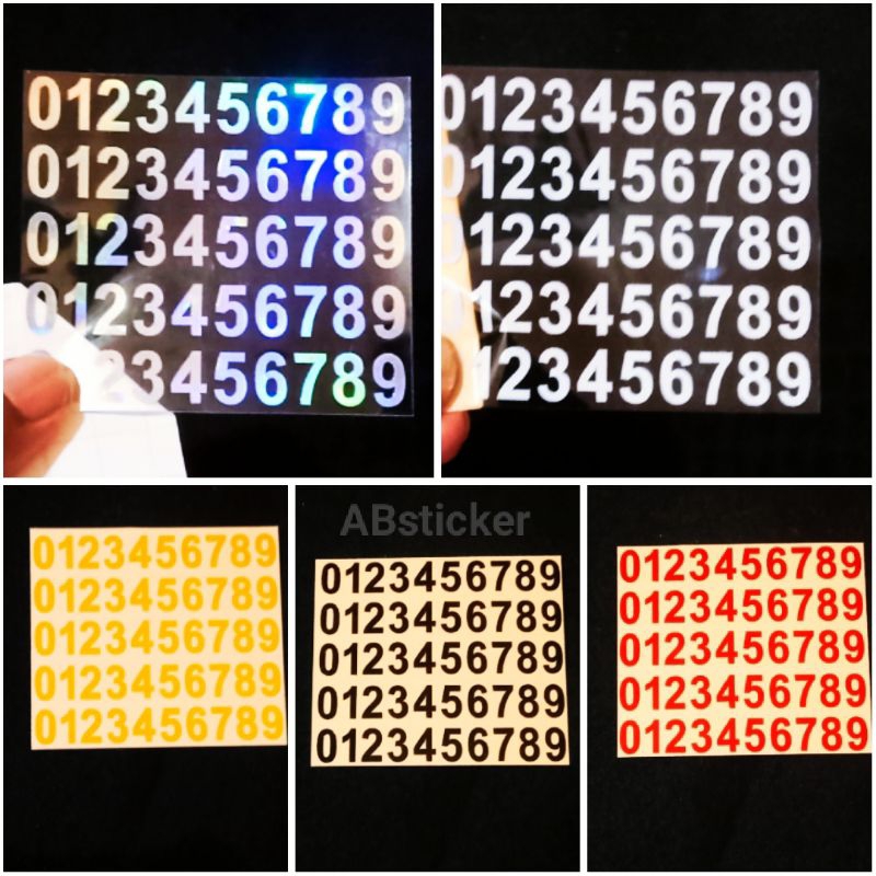 Jual stiker sticker ANGKA sticker NOMOR kecil cutting | Shopee Indonesia
