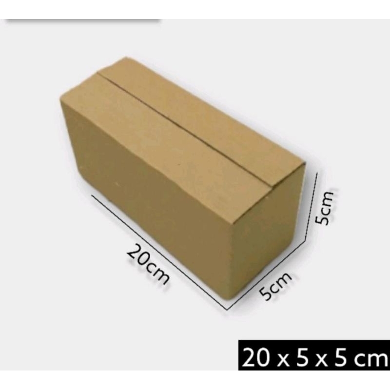 Jual Kardus box Ukuran 20x5x5 cm Single wall polos | Shopee Indonesia