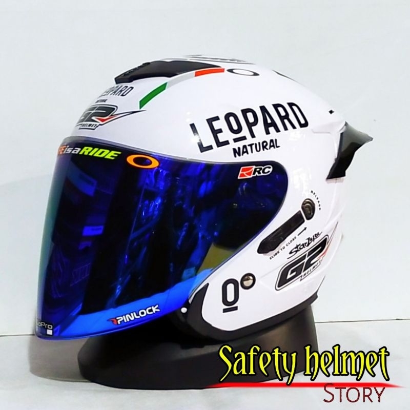 Jual Helm Half Face G2 Optimax Solid White Modifikasi Paket Ganteng ...