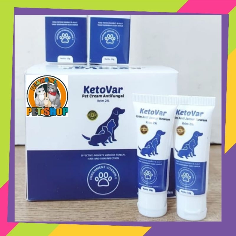 Jual KETOVAR 10gr Krim Oles Obat Jamur Ringworm Kucing Anjing Kelinci ...