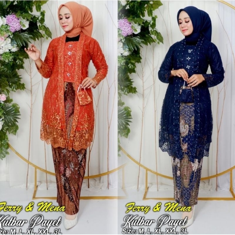 Jual Setelan Kutu Baru Tille Payet FM 8 / Setelan Terbaru / Kebaya Wisuda / Kebaya Modern ...
