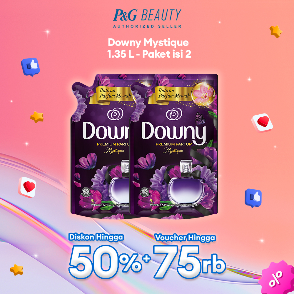 Jual Downy Premium Parfum Mystique Pewangi dan Softener Refill 1.35 l - Isi 2 | Shopee Indonesia