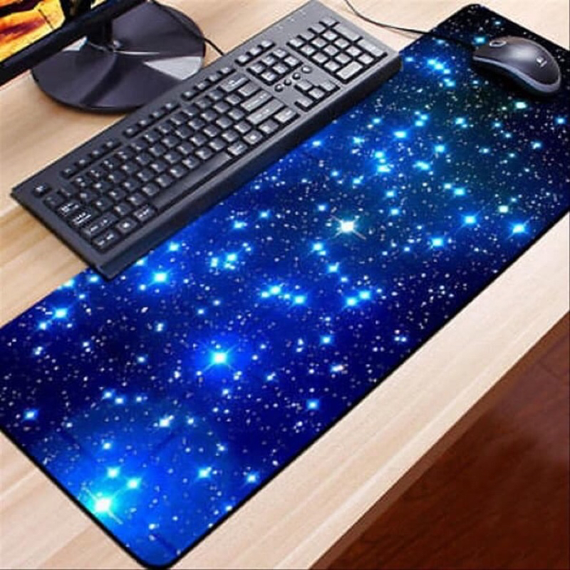Jual mousepad gaming ukuran 30x60cm antislip motif biru | Shopee Indonesia