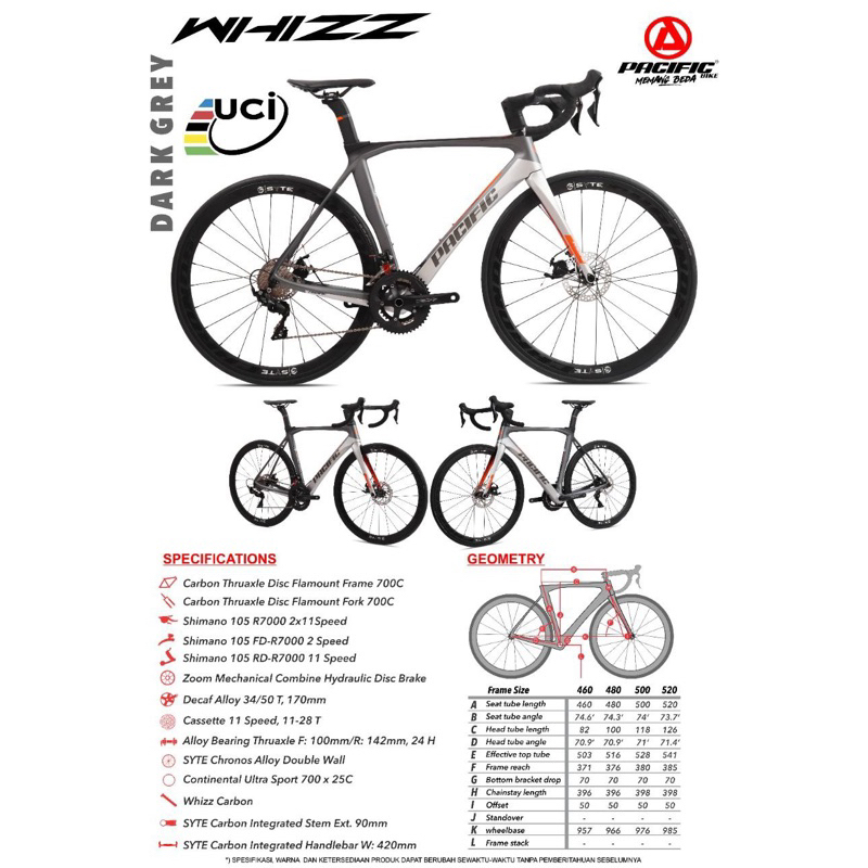 Jual Sepeda Balap Roadbike Pacific Whizz | Shopee Indonesia