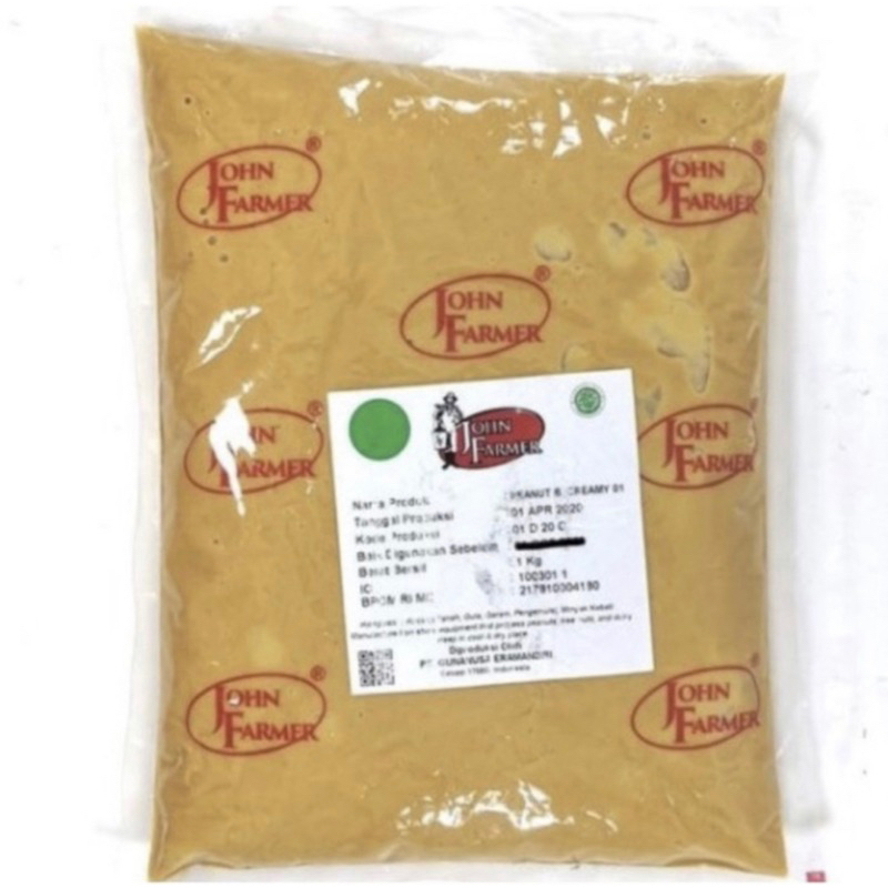 Jual SELAI KACANG JOHN FARMER CREAMY / CHUNKY 1 KG (KILOAN) | Shopee ...