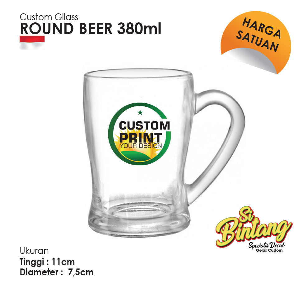 Jual [Ready to order]GELAS BEER CUSTOM - DECAL - HADIAH UNIK MUG CUSTOM ...