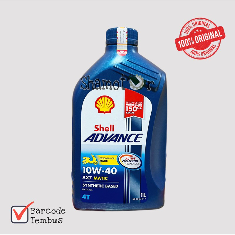 Jual Oli Shell Advance MATIC AX7 10W-40 1 LITER Original | Shopee Indonesia