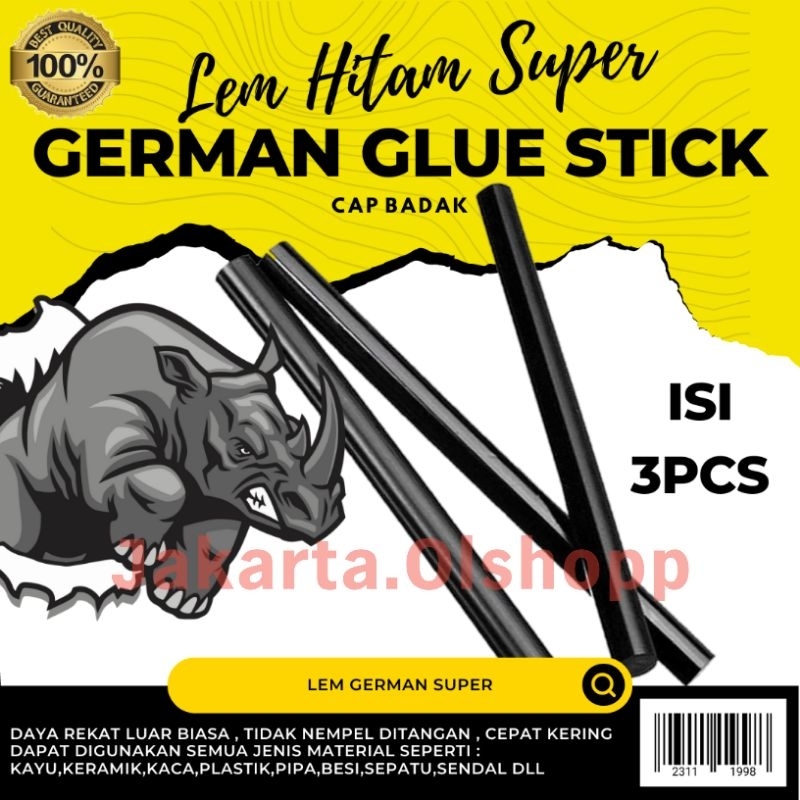 Jual Lem Stick German Original isi 3pcs | Lem Bakar Super | Lem Bakar ...