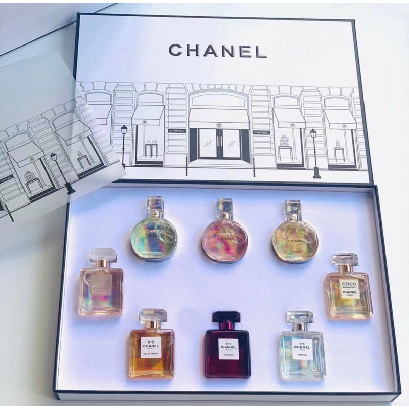 Jual Chanel Limited Edition Miniature Gift Set 8pcs x 7,5 ML | Shopee ...